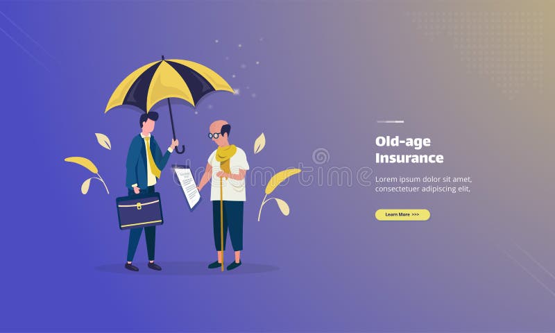Old-age or Survivors Insurance Illustration Concept Stock Vector ...