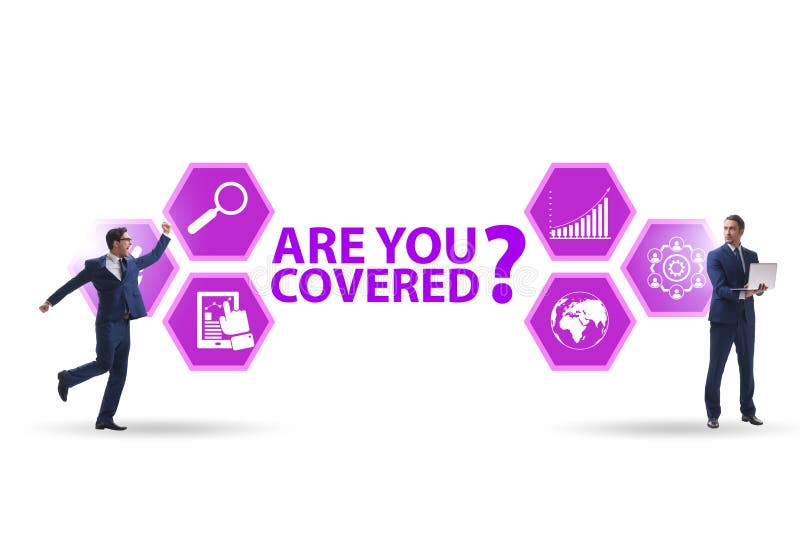 Insurance Concept with the Question are You Covered Stock Illustration ...