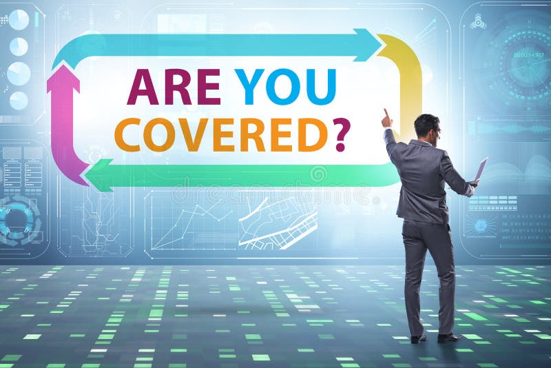 Insurance Concept with the Question are You Covered Stock Illustration ...