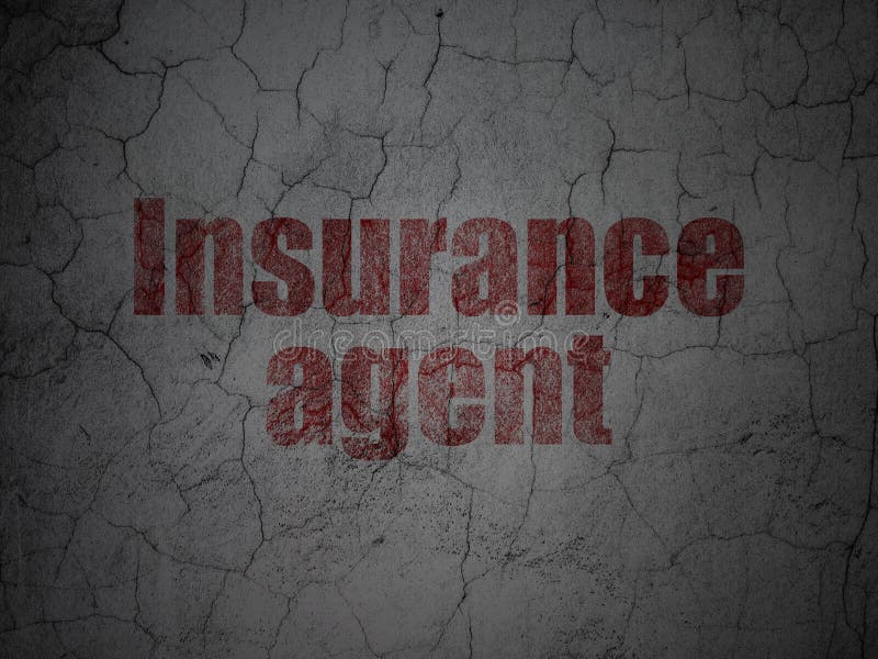 Insurance Concept: Insurance Agent on Grunge Wall Background Stock ...