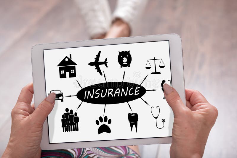 Insurance Concept on a Tablet Stock Photo - Image of protect, tablet ...