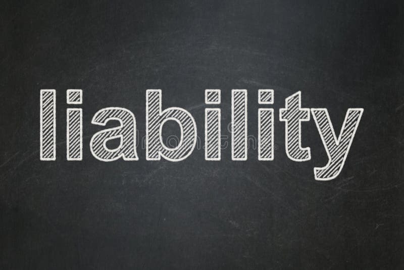 Insurance Concept: Liability on Chalkboard Background Stock ...