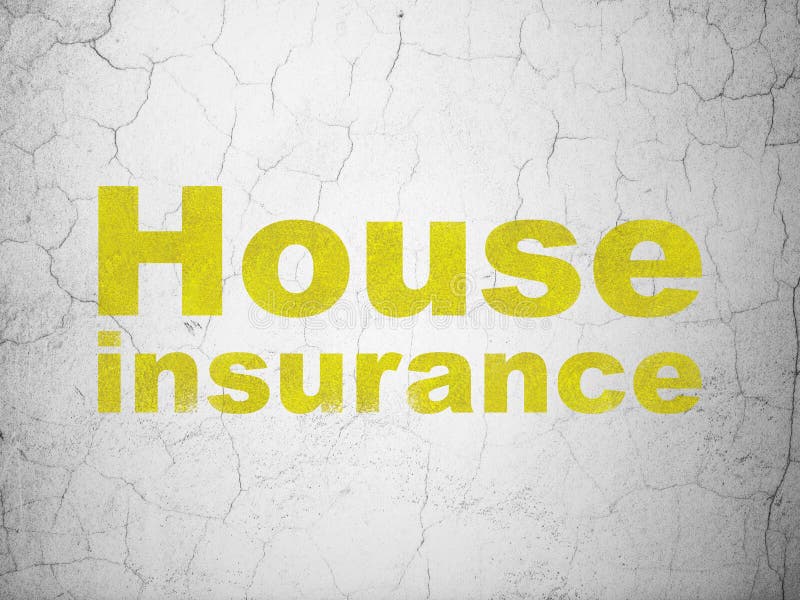 Insurance Concept: House Insurance on Wall Background Stock ...