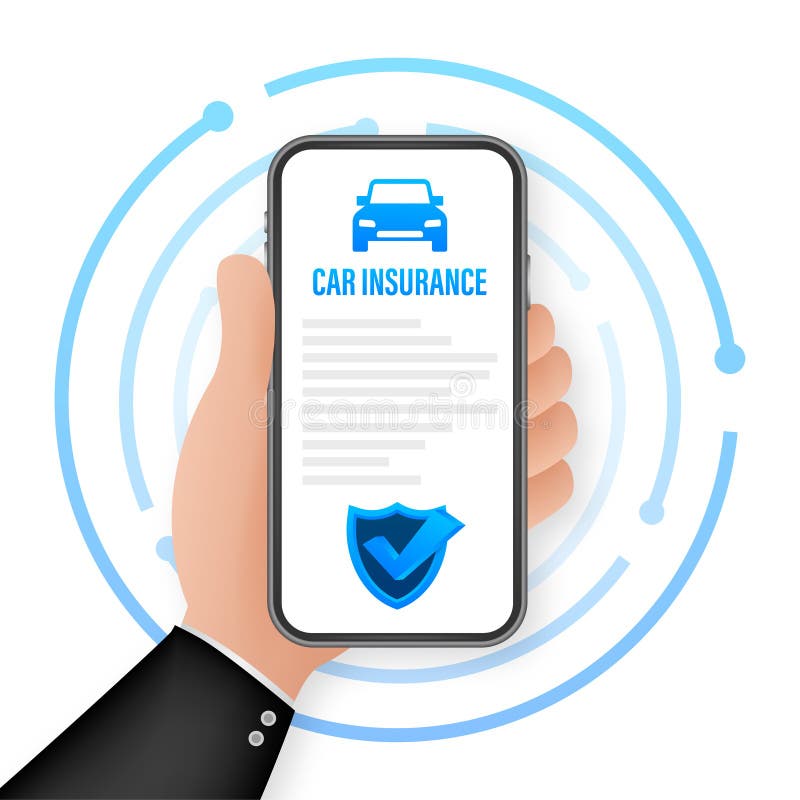 Car Insurance Contract Document Over Hands. Shield Icon. Protection ...