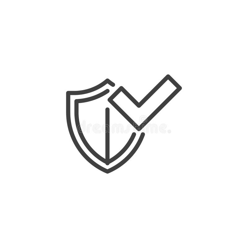 Insurance Coverage Line Icon Stock Vector - Illustration of vector ...