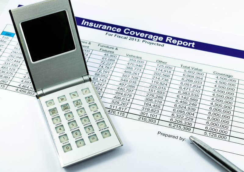 Insurance coverage report stock photo. Image of check - 40545982