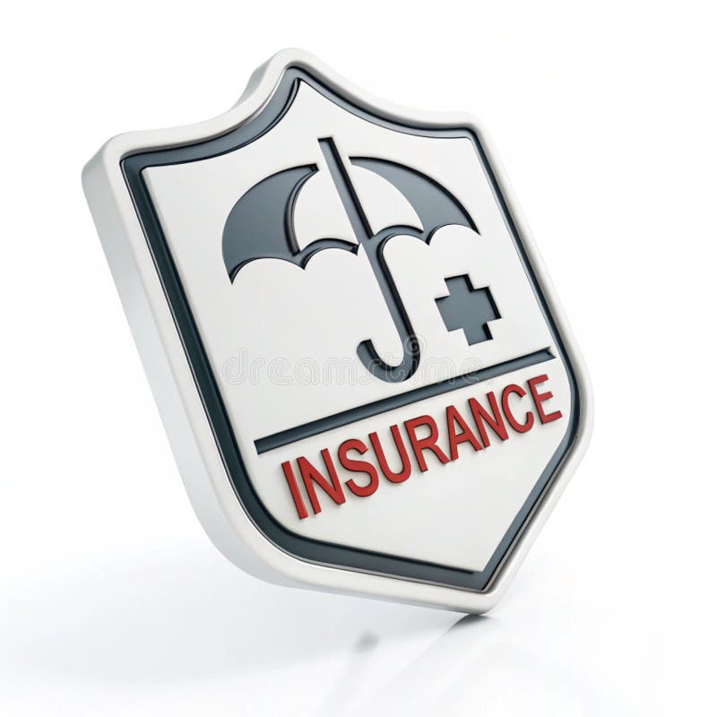Insurance 3D Icon Isolated on White Background Stock Illustration ...