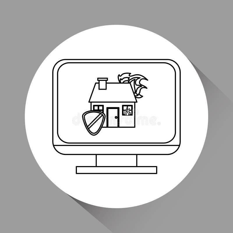 Insurance Design. Computer Icon. Flat Illustration, Graph Stock ...