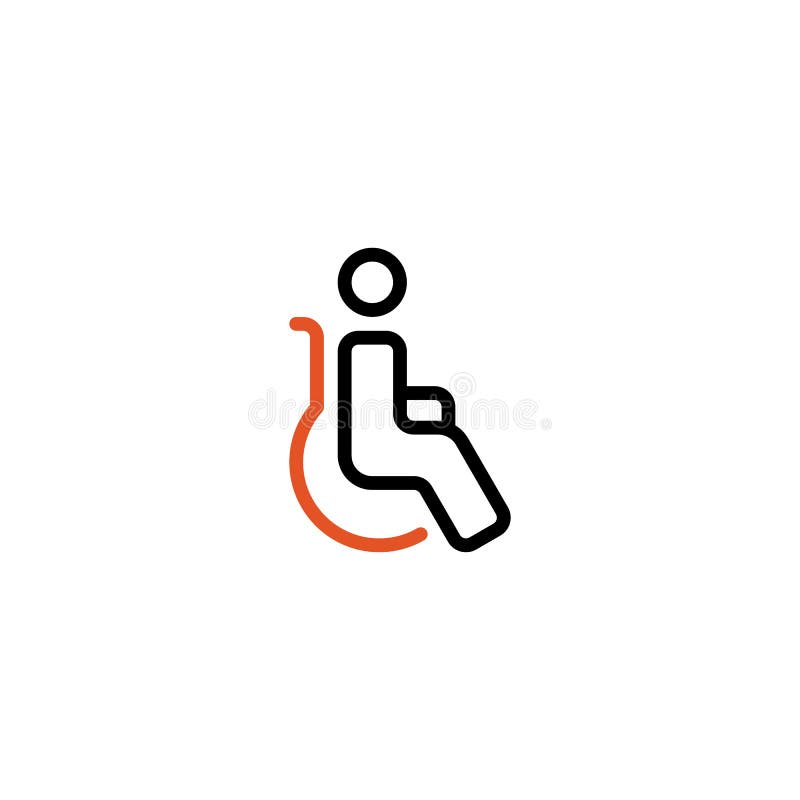 Insurance for Disability Outline Icon, Logo, and Illustration Stock ...