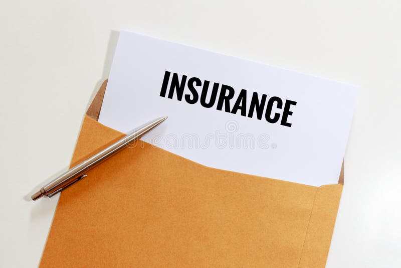 Insurance in Envelope with Pen on Table - Business Concept Stock Image ...