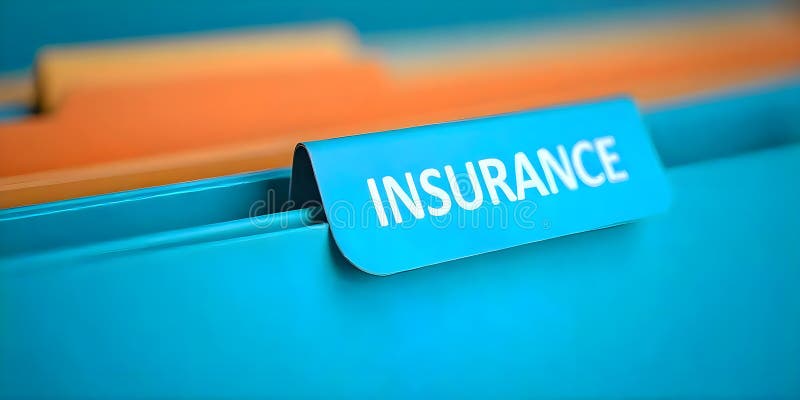 Blue File Folder Labeled "INSURANCE," Surrounded by Colored Folders ...
