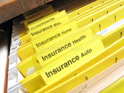 Insurance Folders in Cabinet Stock Photo - Image of paper, concept ...