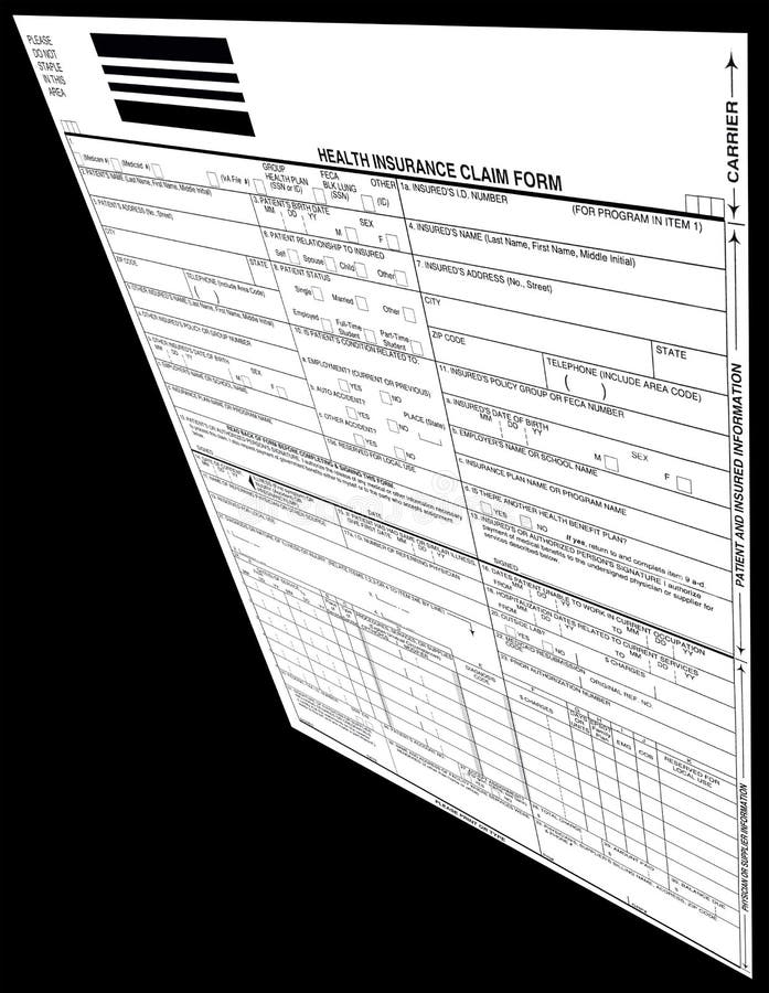 Insurance Form Blank Isolated, Safety, Risk Stock Photo - Image of ...