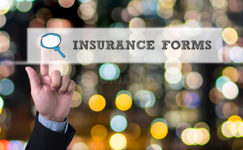 INSURANCE FORMS CONCEPT stock image. Image of insured - 70226785