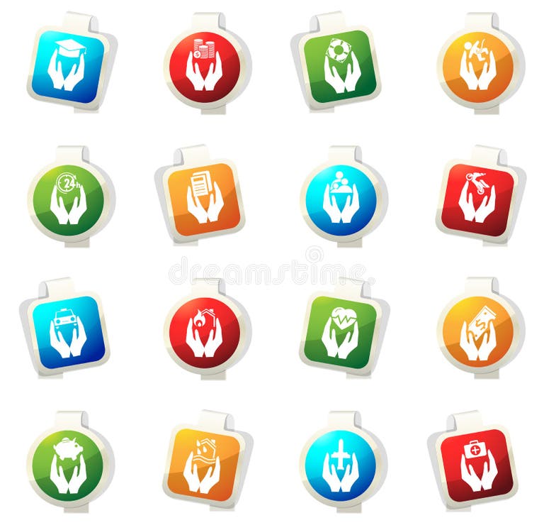 Insurance hands icons stock vector. Illustration of heart - 66143727