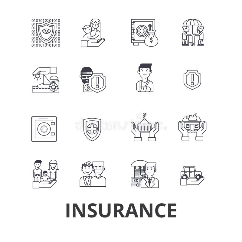 Life Insurance Vector Line Icon, Linear Concept, Outline Sign, Symbol ... Life Insurance Vector Line Icon, Linear Concept, Outline Sign, Symbol ...