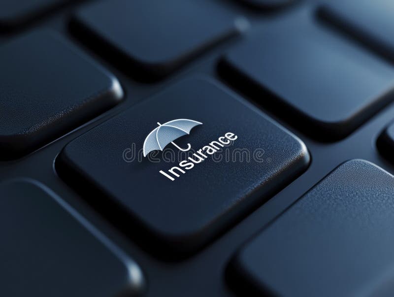Insurance Key: Protection Symbolized on a Modern Computer Keyboard ...