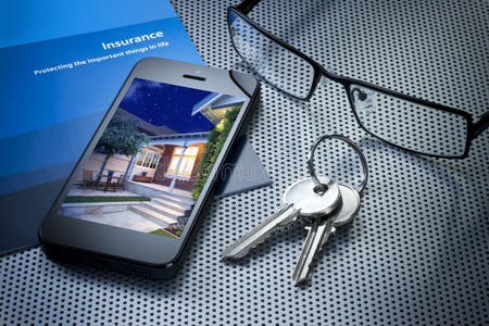 Insurance Keys Cell Phone stock image. Image of online - 27563067