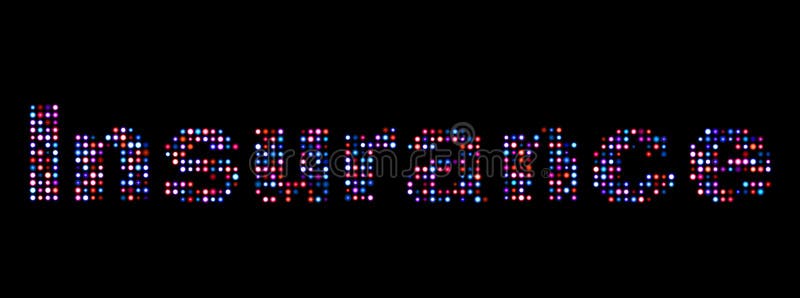 Insurance led text stock illustration. Illustration of financial ...