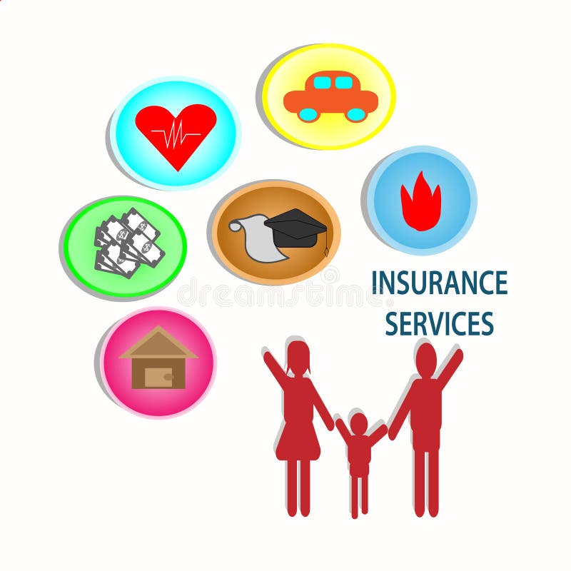 Insurance for Life and Family Security - Concept Vector Stock Vector ...