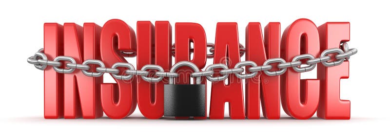 Insurance and Lock (clipping Path Included) Stock Illustration ...