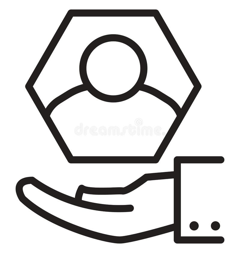 Insurance, Man Line Isolated Icon Can Be Easily Modified and Edit Stock ...