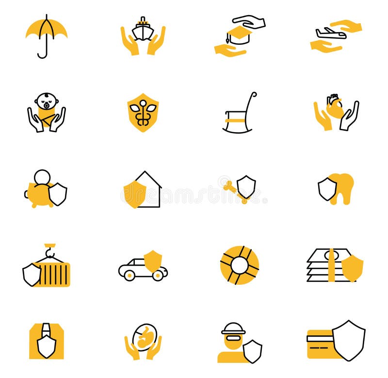 Insurance management, icon stock vector. Illustration of sign - 258929116