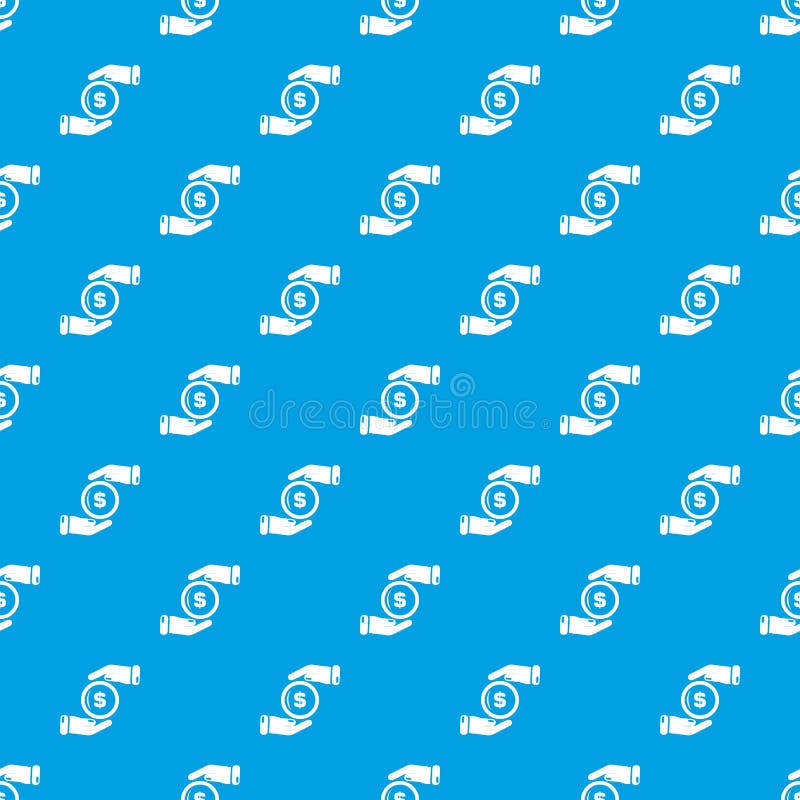 Insurance Money Pattern Vector Seamless Blue Stock Vector ...