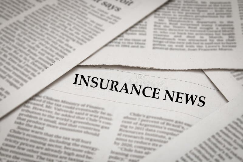 The Newspaper INSURANCE NEWS and Auto Stock Image - Image of paper ...