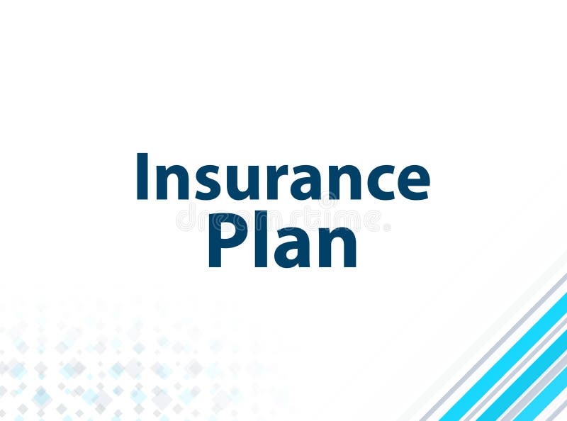 Insurance Plan Modern Flat Design Blue Abstract Background Stock ...