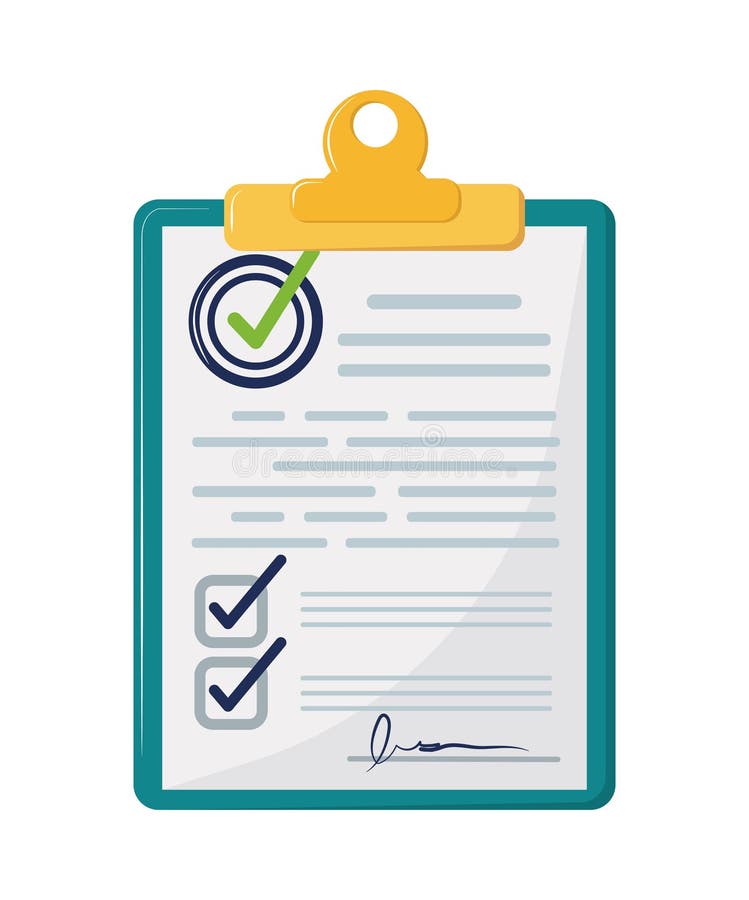 Insurance Policy Check Mark Stock Vector - Illustration of policy ...