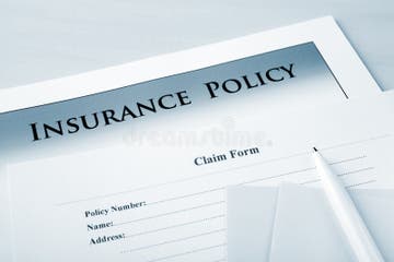 Insurance Policy and Claim Form Stock Image - Image of green, claim ...