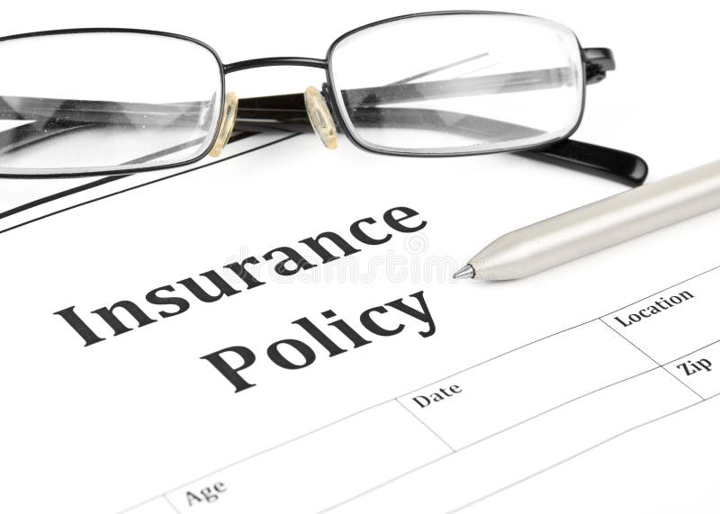Insurance Policy Form on Desk in Office Stock Image - Image of ...