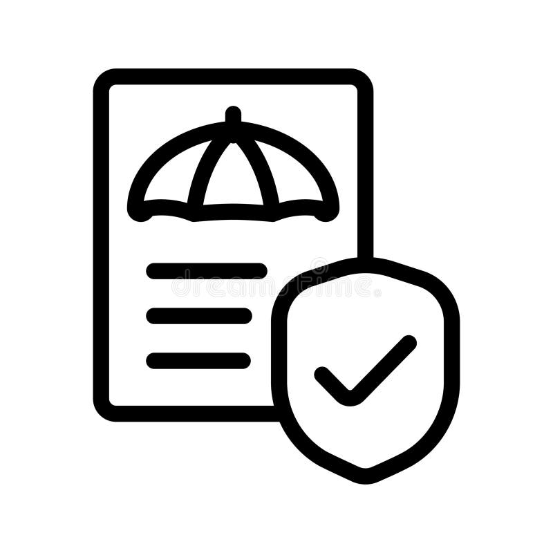 Insurance policy icon stock vector. Illustration of beautiful - 361279320