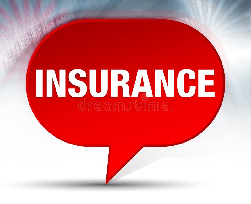 Insurance Red Bubble Background Stock Illustration - Illustration of ...