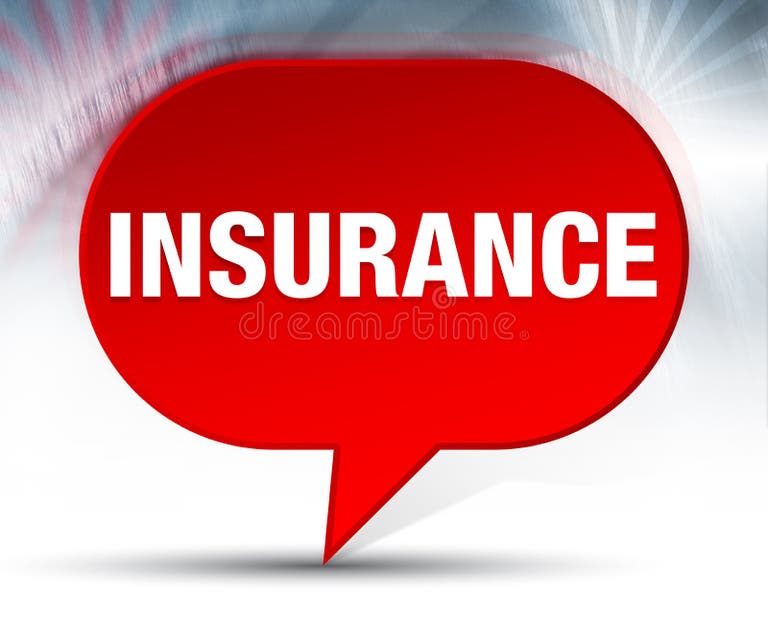 Insurance Red Bubble Background Stock Illustration - Illustration of ...