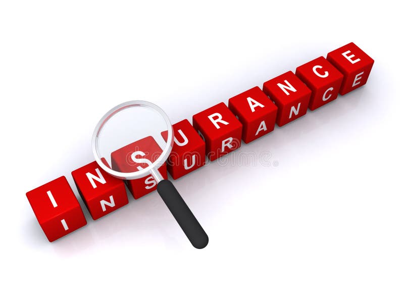 Insurance search concept stock illustration. Illustration of insured ...