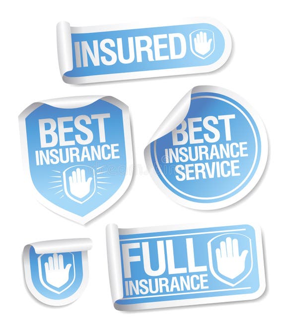 Insurance Service Stickers. Stock Vector - Illustration of life ...