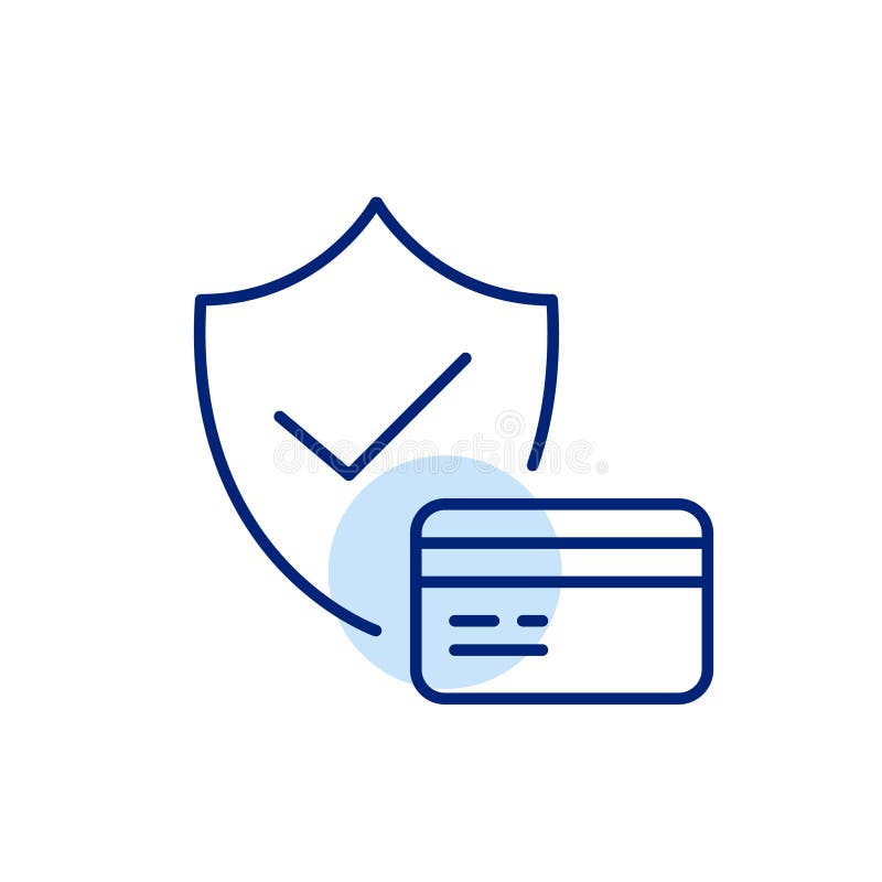 Insurance Shield with Checkmark and Credit Card. Secure Payments, Fraud ...
