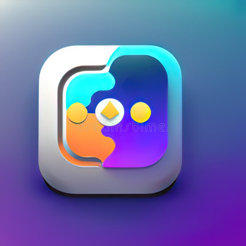 Insurance Software App Style Icon. Generative AI. Stock Illustration ...