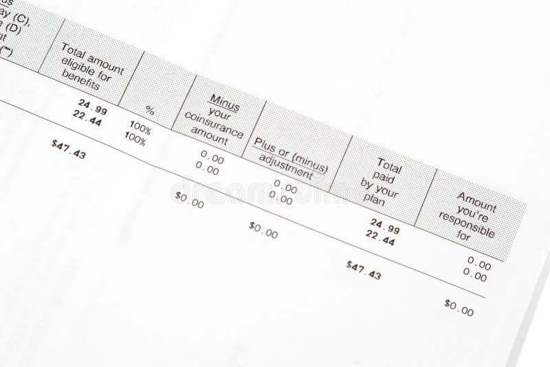 Insurance statement stock image. Image of benefits, paperwork - 21366241