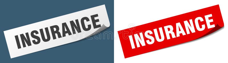 Insurance Sticker. Insurance Sign Set Stock Vector - Illustration of ...
