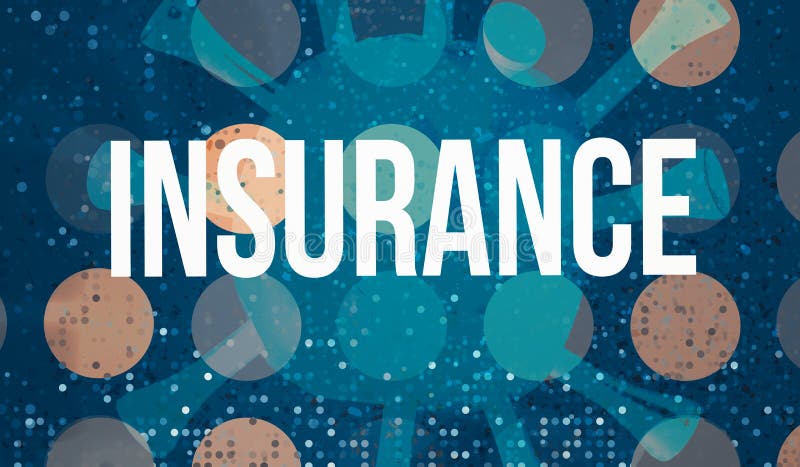 Insurance Theme with Abstract Dots Background Stock Illustration ...