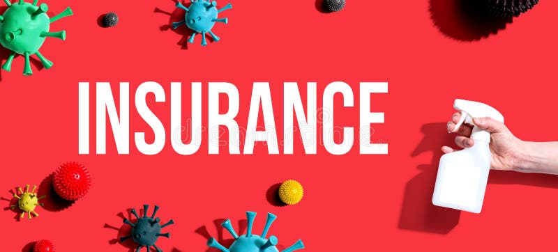 Insurance Theme with Spray and Viruses Stock Image - Image of covid19 ...