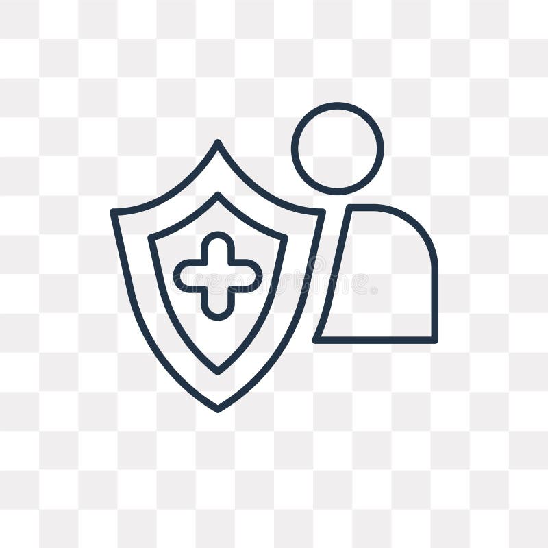 Insurance Vector Icon Isolated on Transparent Background, Linear Stock ...