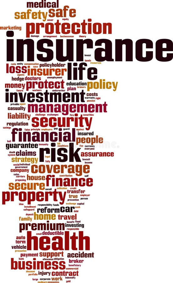 Insurance word cloud stock vector. Illustration of health - 216669689