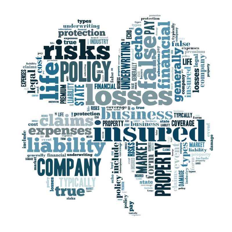 Insurance Word Tag Cloud Words Related To Risk Management Stock Vector ...