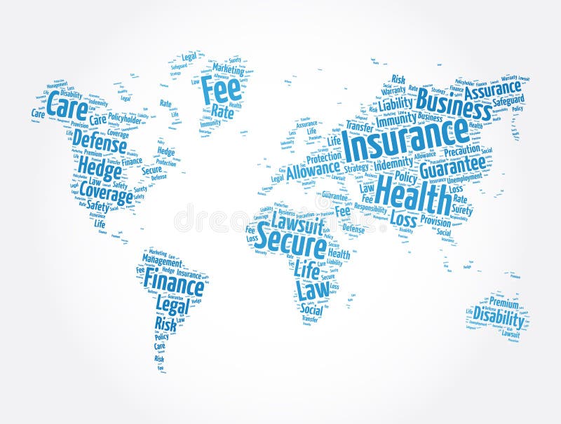LIFE Insurance Word Cloud Collage, Healthcare Concept Background Stock ...