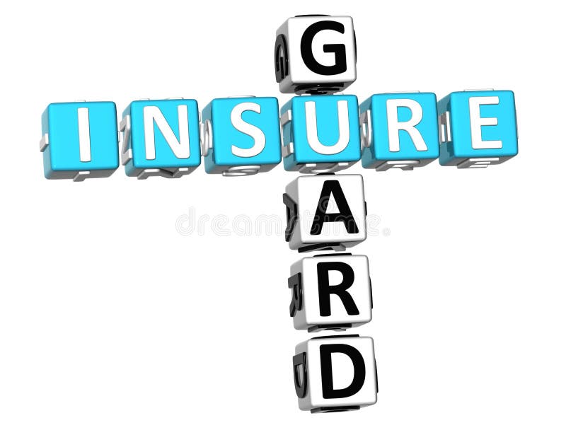 Insure Guard Crossword stock illustration. Illustration of creativity ...