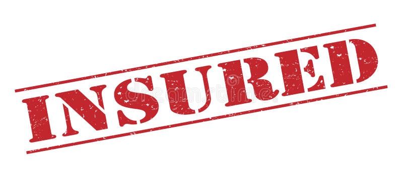 Insured sticker. stock vector. Illustration of insured - 153638990